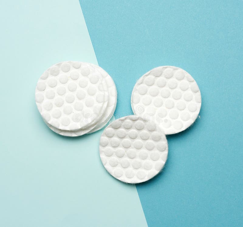 Stack of White Cotton Round Discs for Cosmetic Procedures Stock Photo ...