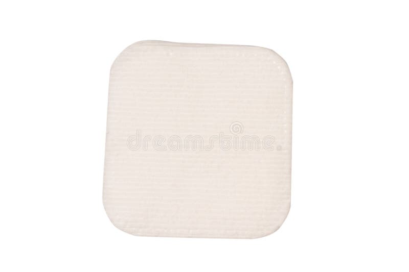 Stack of White Cotton Sponges Isolated on a White Background. Stock ...