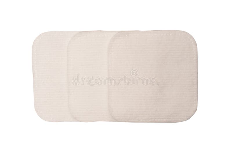 Stack of White Cotton Sponges Isolated on a White Background. Stock ...