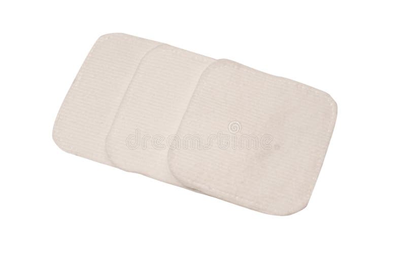 Stack of White Cotton Sponges Isolated on a White Background. Stock ...