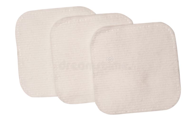 Stack of White Cotton Sponges Isolated on a White Background. Stock ...