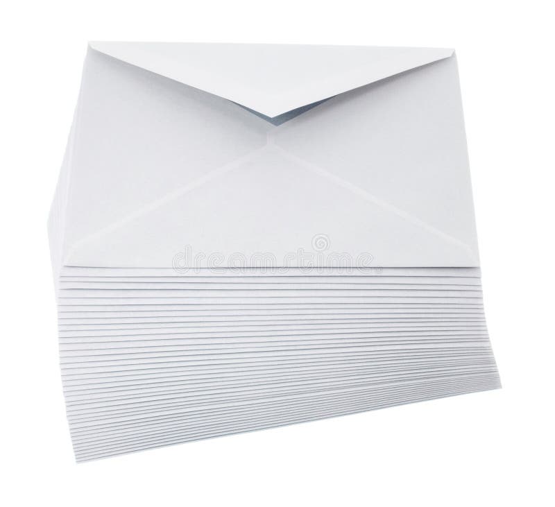 Stack of white envelopes stock image. Image of isolated - 20667017