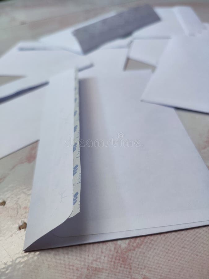 A Stack of White Envelopes for Background Stock Photo - Image of color ...
