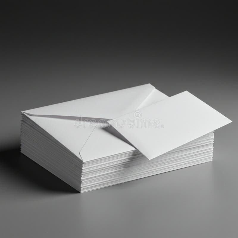 Stack of Postal Envelopes. 3D Illustration Stock Illustration ...
