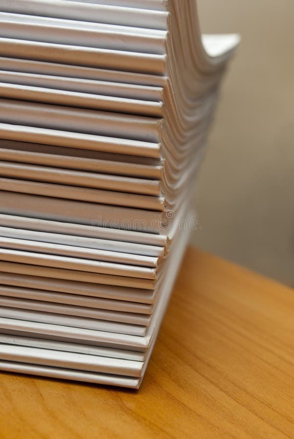 Stack of white journals stock photo. Image of macro, printout - 12681008