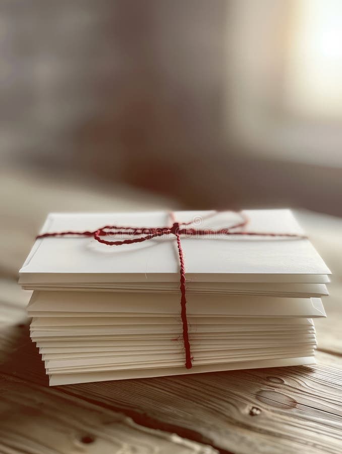 Stack White Letters Tied Red String Wooden Table Stock Photos - Free ...