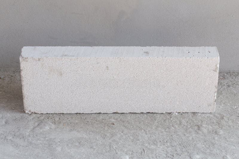 Stack of White Lightweight Concrete Block, Foamed Concrete Block Stock ...