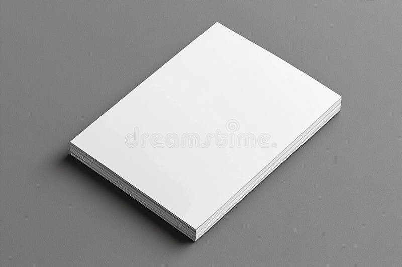 White Magazine Cover Mockup Template on a Gray Background for Design ...