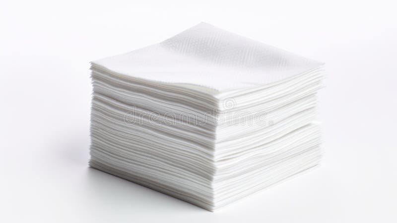 A Stack of White Napkins, Perfect for Event and Hospitality Designs ...