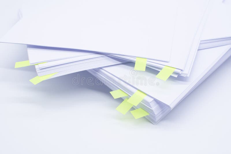 A Stack of White Office Paper on the Desktop. Business Concept Stock ...