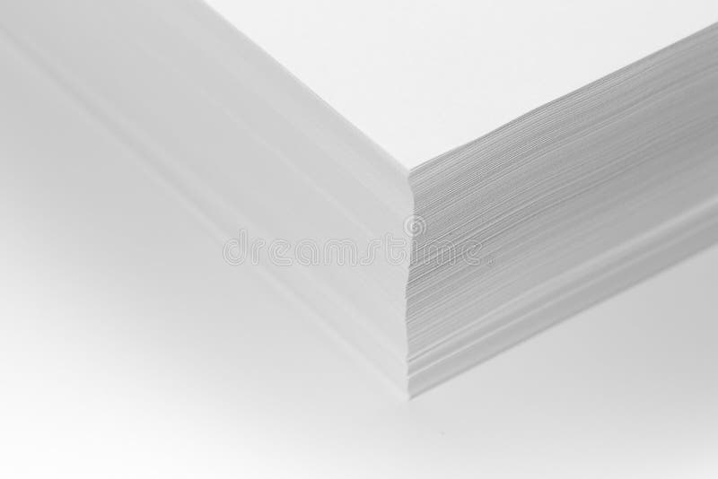 Stack of White Office Paper on Light Background, Top View, Place for ...