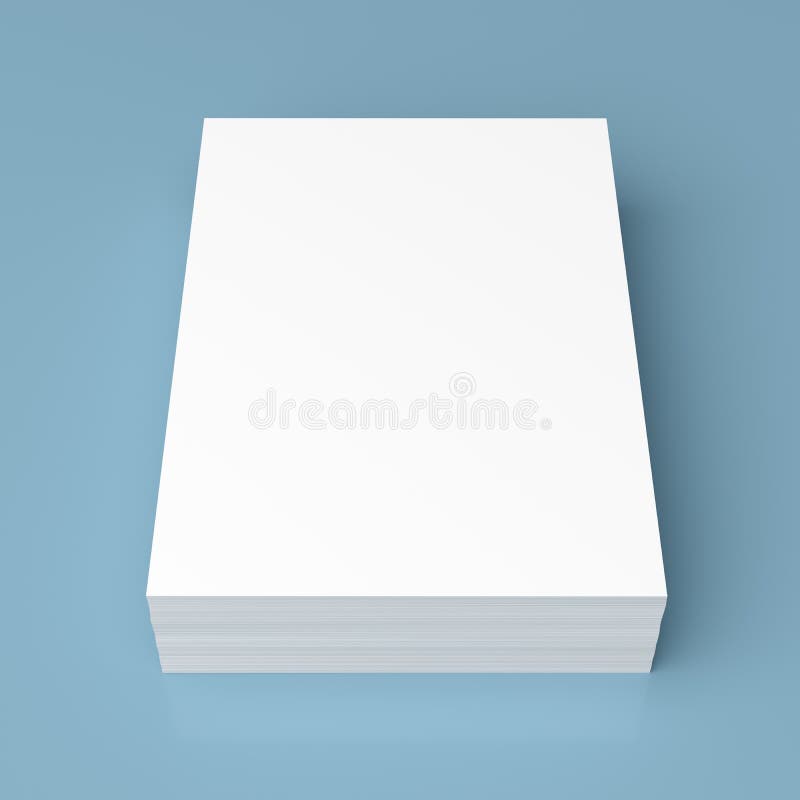 Stack of white paper stock illustration. Illustration of page - 55045865