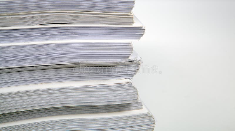 Stack of White Paper Documentation Business Concept Stock Photo - Image ...