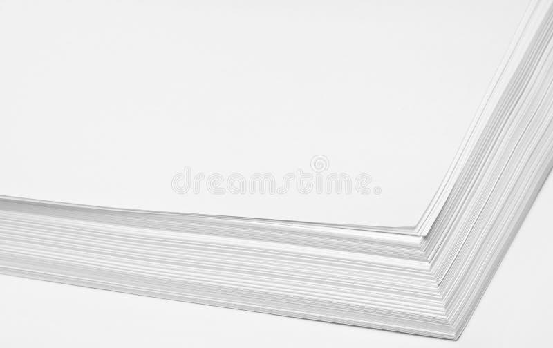 Stack of white paper stock image. Image of note, pile - 32023413
