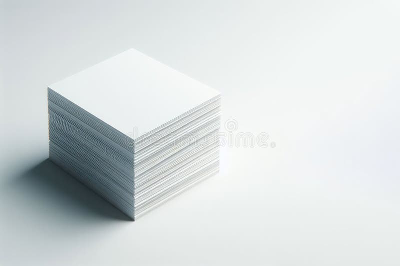 A Stack of White Paper. Space for Text. Stock Photo - Image of ...