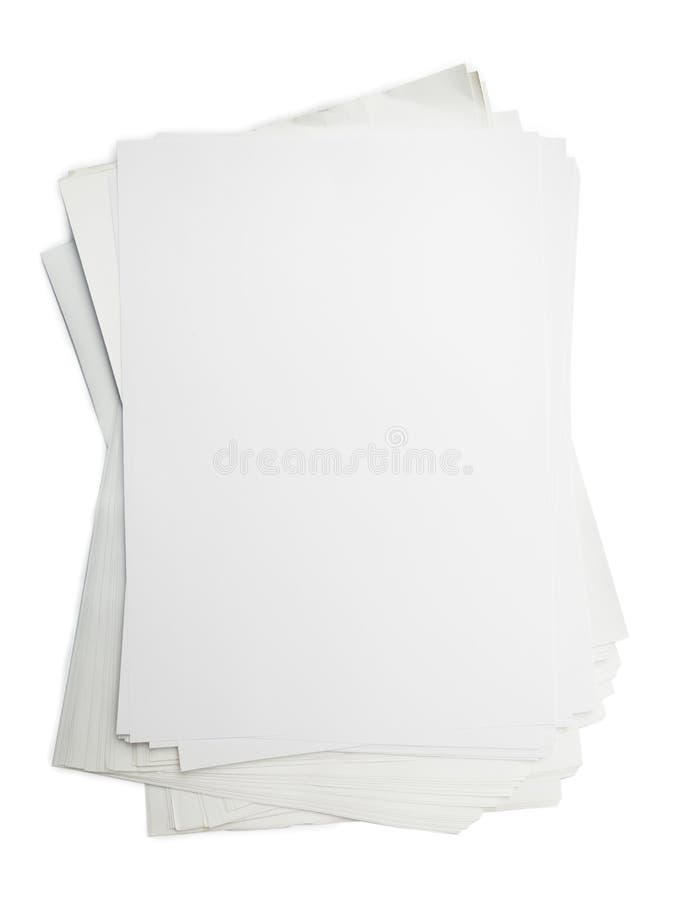 Paper Document Template with Metal Clips Stock Photo - Image of curve ...
