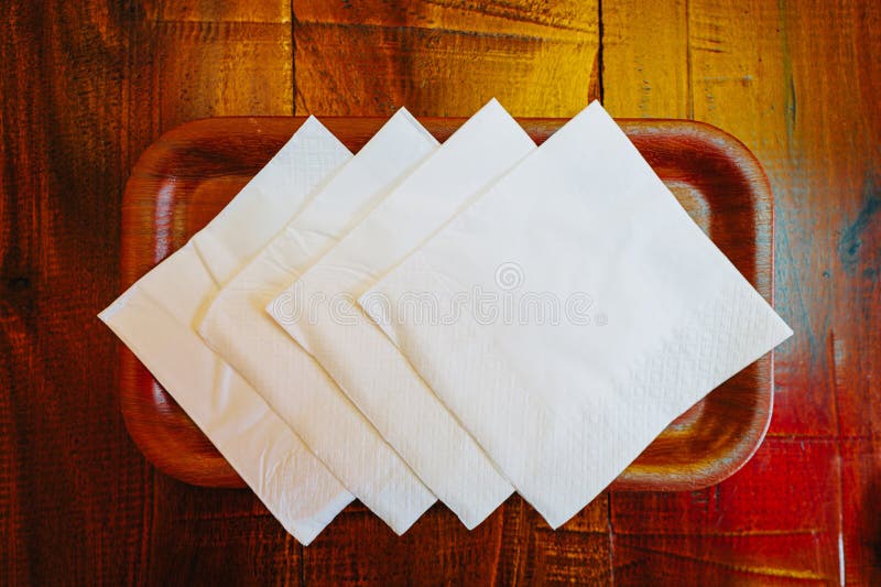 Stack of White Paper Tissues Stock Photo - Image of flat, tray: 350829212