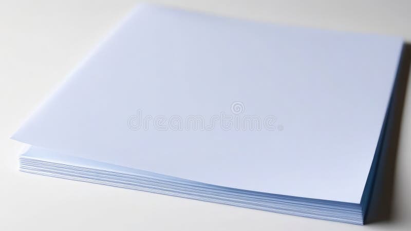 Stack of White Paper on White Background, Office Paper, Office Supplies ...