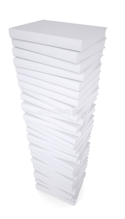 A stack of white papers stock illustration. Illustration of objects ...