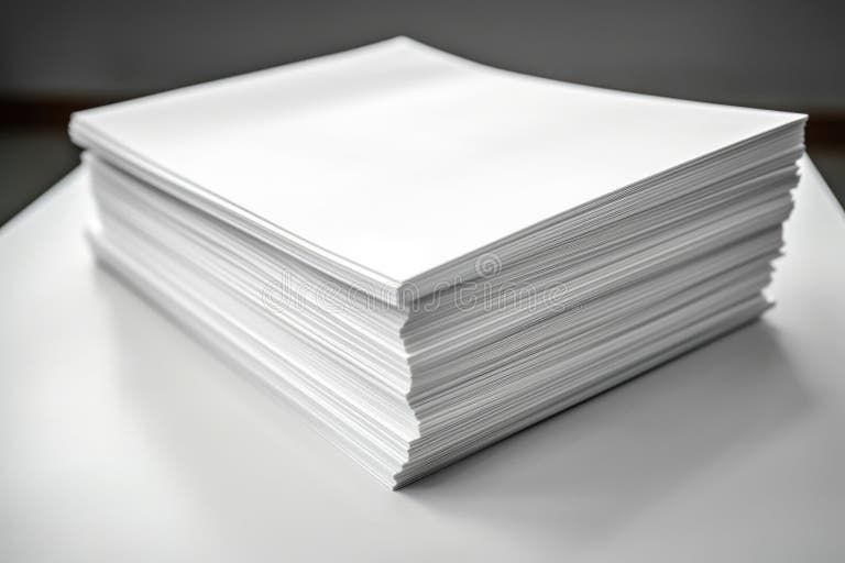 Stack of White Papers Ready for Printing Flyers Stock Illustration ...