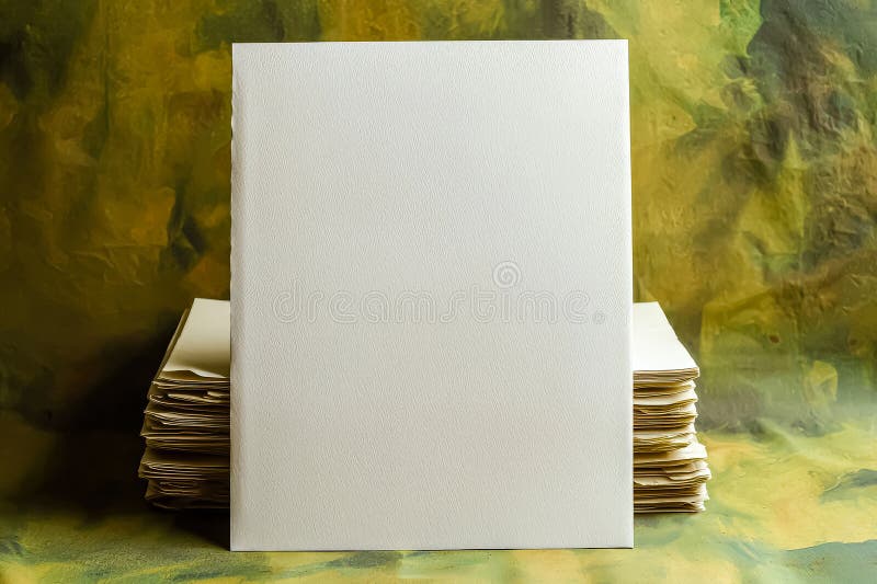 Stack of White Papers with a White Sheet of Paper in the Middle Stock ...