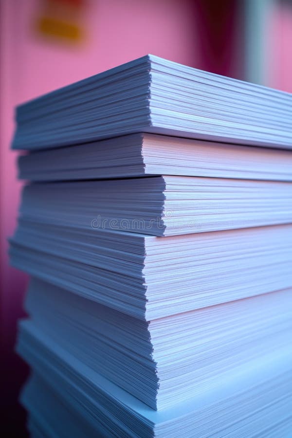 A Stack of White Papers Sitting on a Table, Possibly for Note-taking or ...