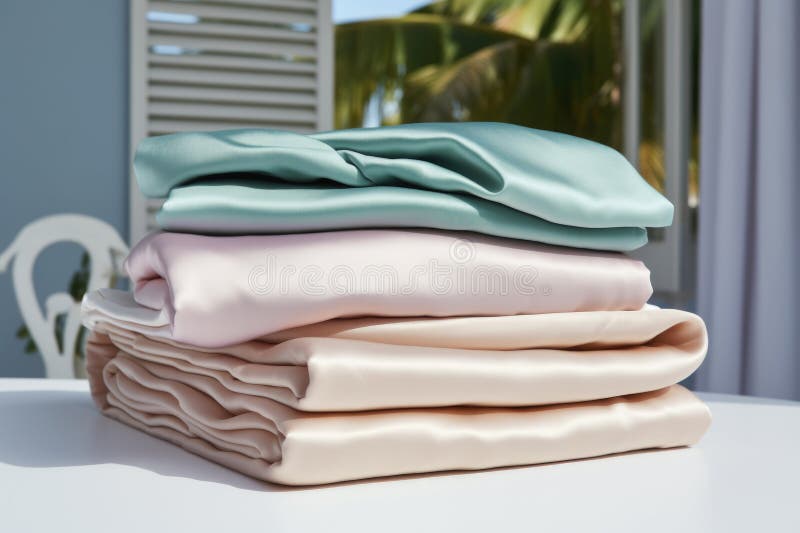 Stack White Pink Sheets Piled Top Each Other Stock Photos - Free ...