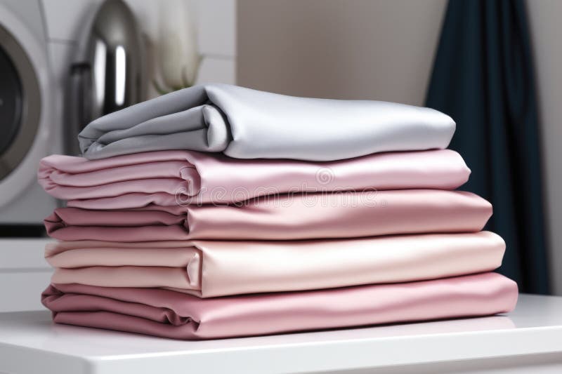 Stack White Pink Sheets Piled Top Each Other Stock Photos - Free ...