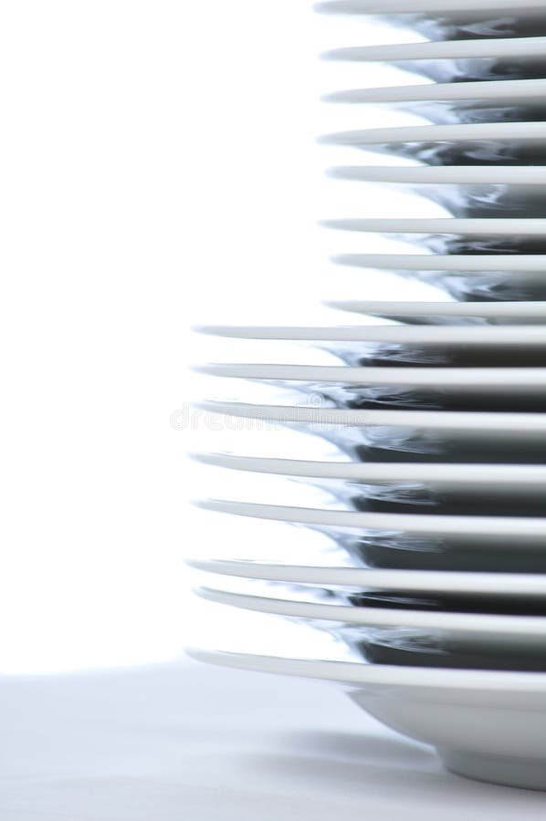 Stack of White Plates stock photo. Image of shallow, dishes - 7709160