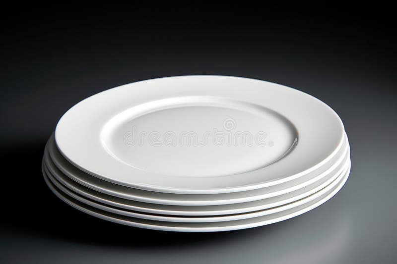A Stack of White Plates that Can Be Used for Various Purposes Stock ...