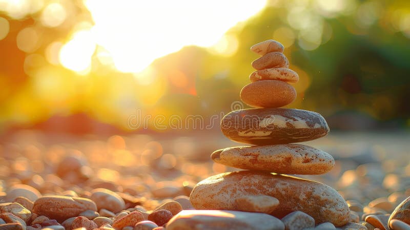 A Stack of White Rocks on a Beach Stock Illustration - Illustration of ...