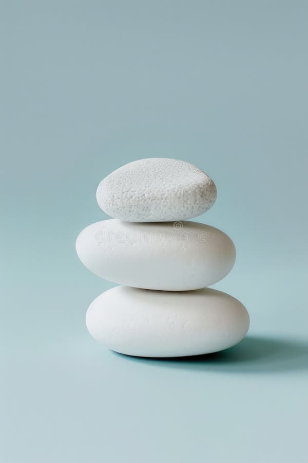 A Stack of White Rocks Sitting on Top of Each Other. Suitable for ...