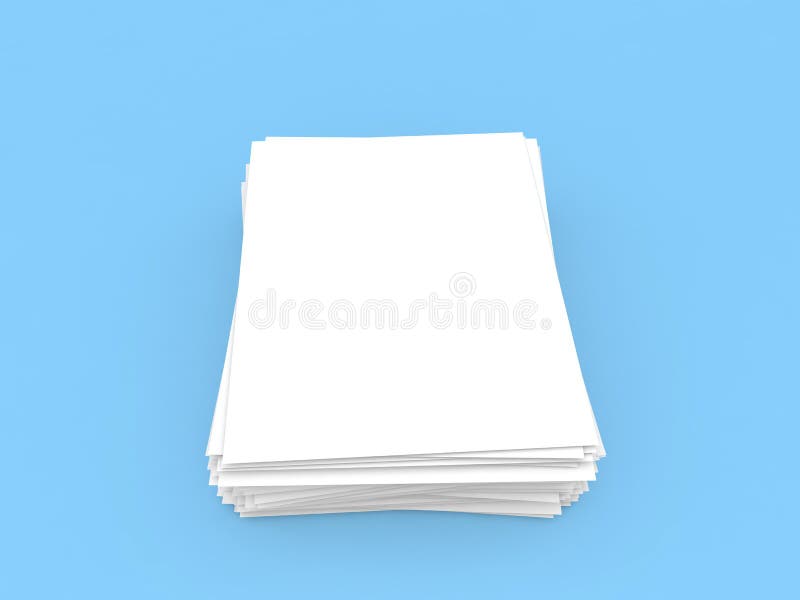 Stack of White Sheets of Paper on a Gray Background . Stock Vector - Illustration of open, mocap ...