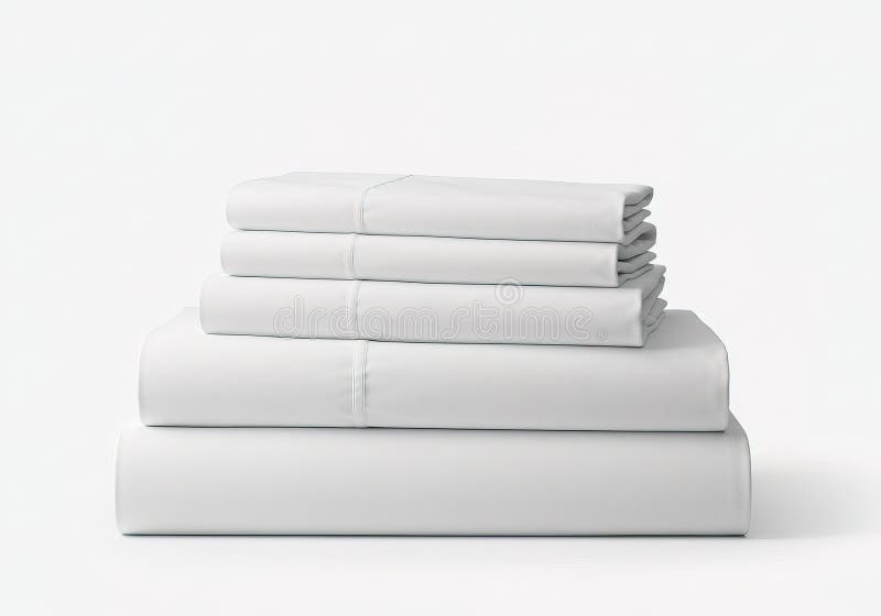 A Stack of White Sheets on a Table on a White Background AI Generated ...