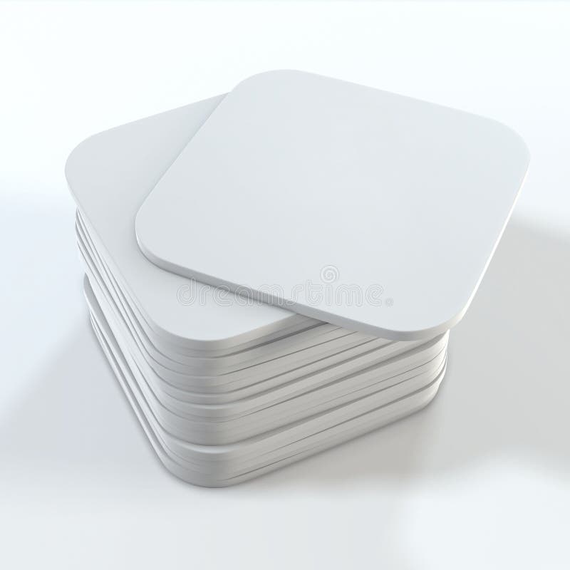 Coasters White Isolated Stock Illustrations – 692 Coasters White ...