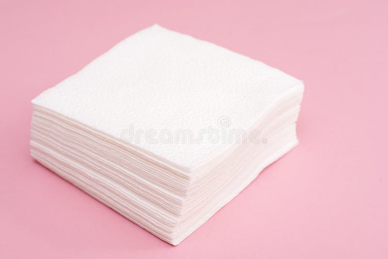 Stack of White Square Paper Napkins Stock Photo - Image of restaurant ...