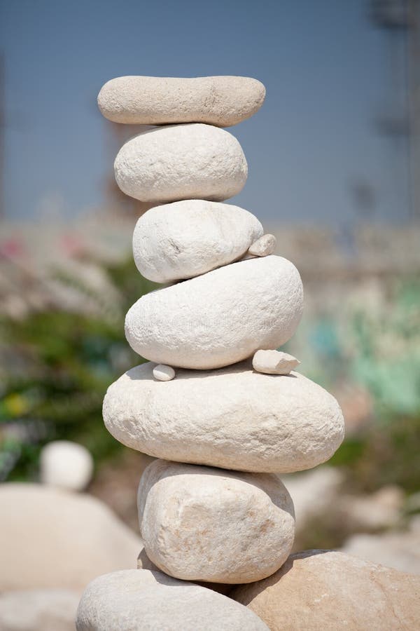 Stack of white stones stock photo. Image of harmony, mineral - 34693804