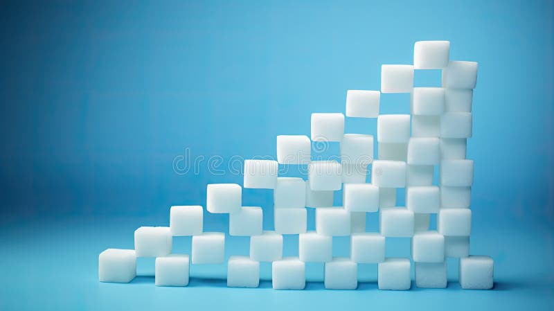 A Stack of White Cubes Sitting on Top of Each Other. Stock Illustration ...