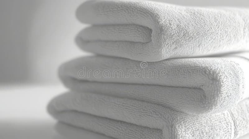Stack of White Towels - Minimalist Design Stock Illustration ...