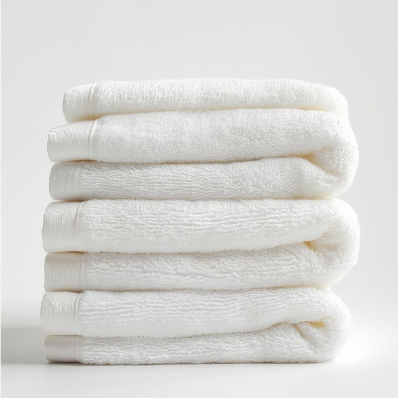 Stack of White Towels stock photo. Image of hospitality - 314764638
