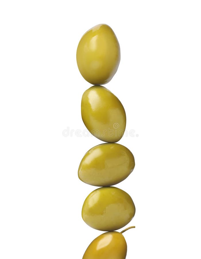 Stack of Whole Olives on White Background Stock Photo - Image of ...