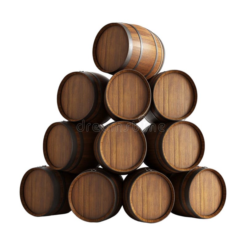 Stack of Wine Barrels on Transparent Background - Ai Generated Stock ...
