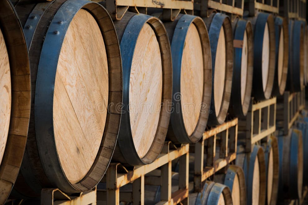 Stack of wine barrels stock image. Image of stack, strapping - 50802867