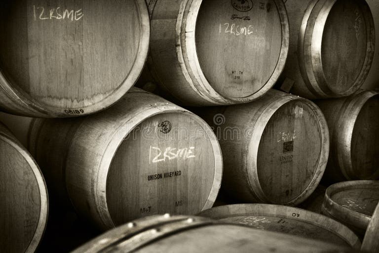 Stack of wine vats editorial stock image. Image of wine - 42025984