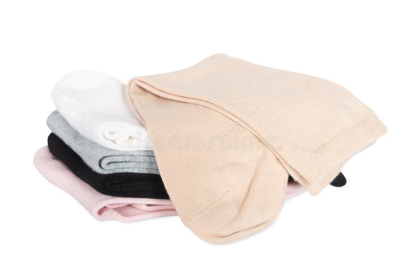 Stack of Womens Socks in Different Colors Stock Photo - Image of black ...