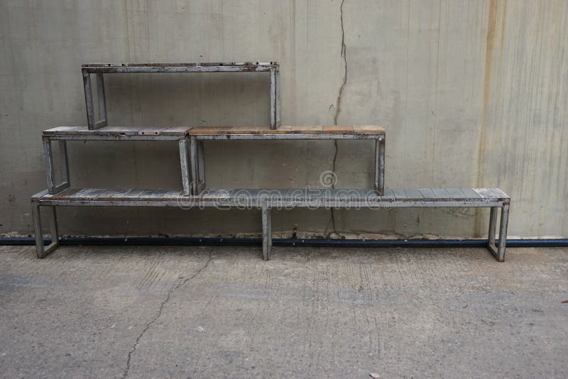 Stack of wood bench stock photo. Image of building, dirty - 59859736