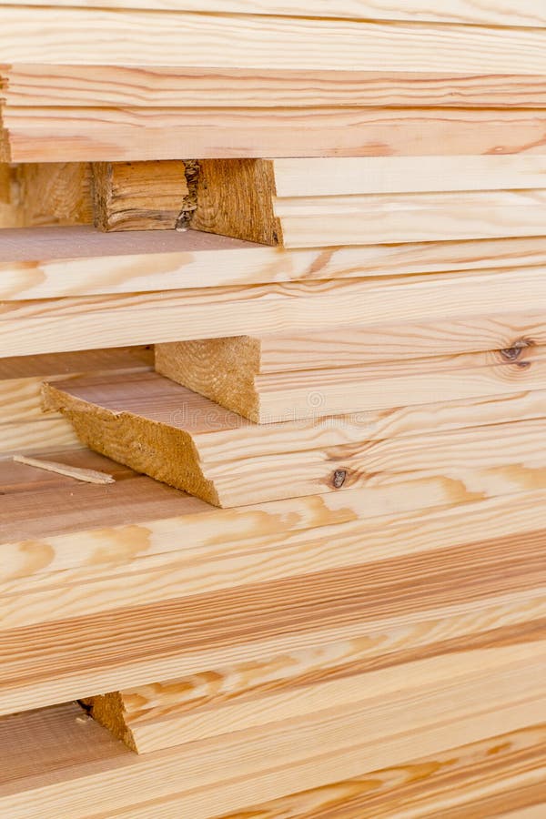 Stack of Wood Boards for Construction or Stock Image - Image of build ...