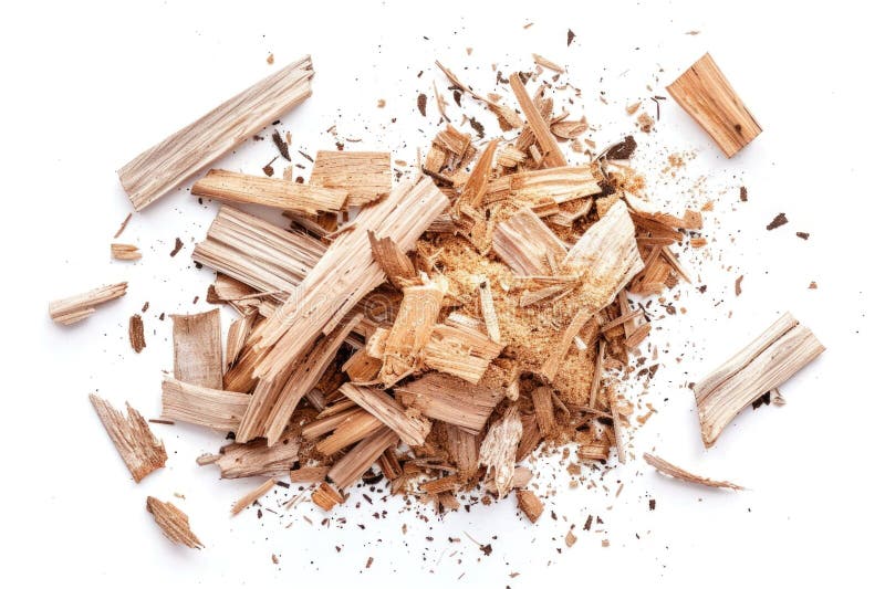 Stack Wood Chips Clean White Surface Stock Photos - Free & Royalty-Free ...