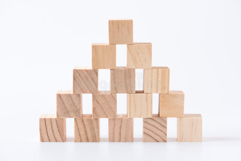 Stack of Wood Cube Building Blocks Stock Image - Image of child, white ...
