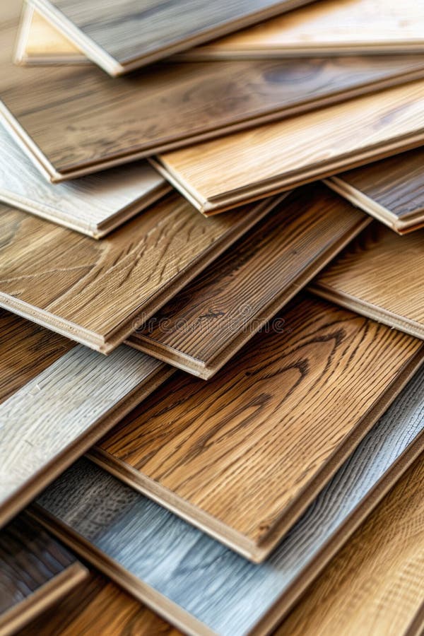 A Stack of Wood Flooring Samples, Useful for Interior Design or Home ...